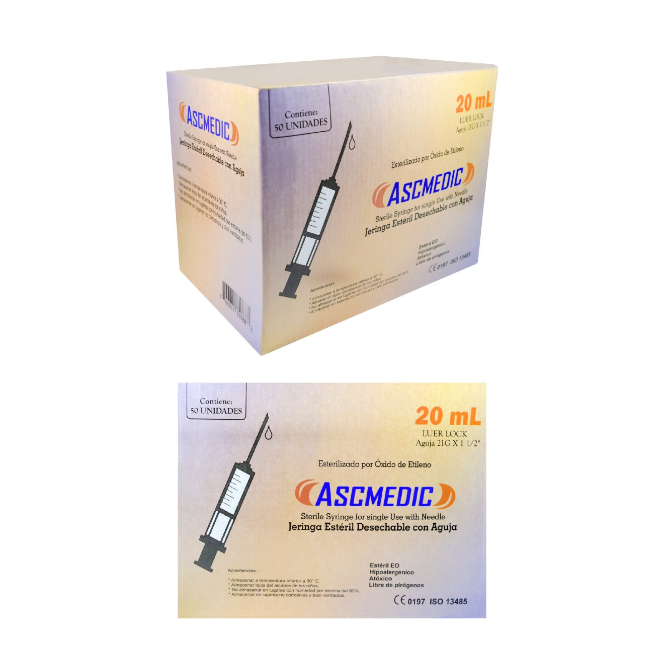Jeringa con Aguja 20 ml. | ASCMEDIC