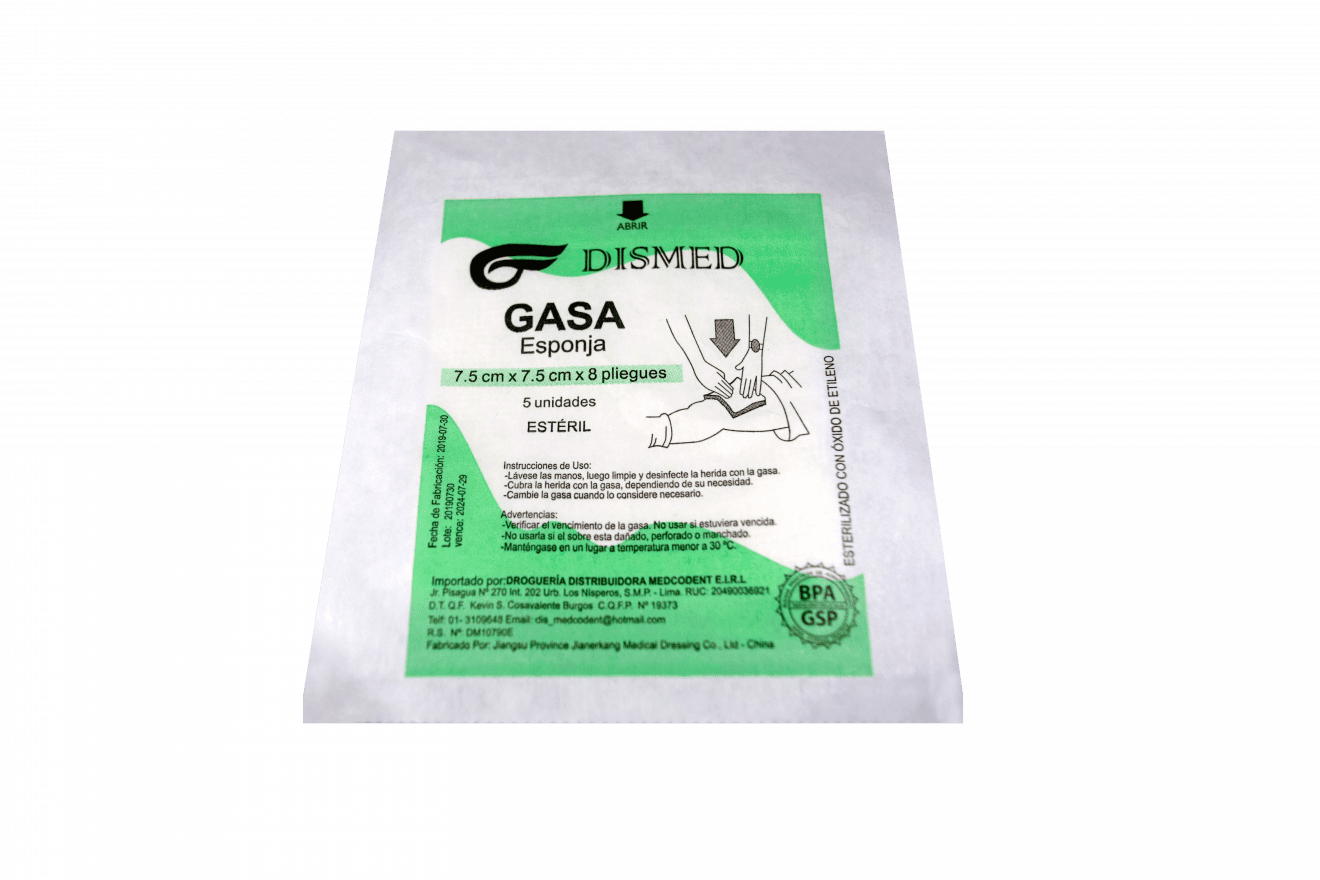 Gasa Estéril 7.5 de 8 pliegues | ASCMEDIC